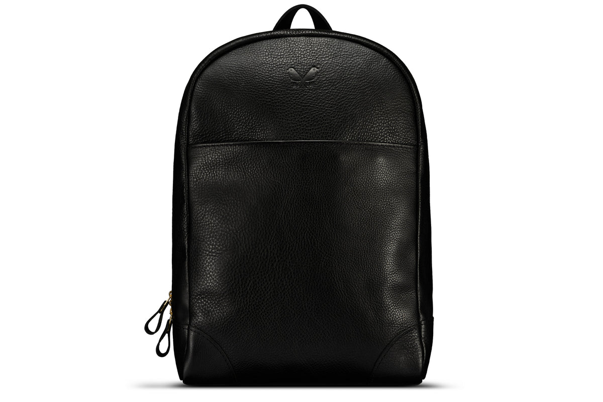 Black Leather Backpack for Men | Handmade Genuine Black Leather ...