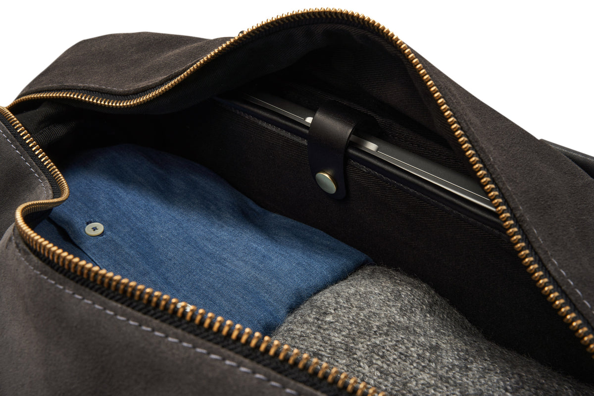 Grey Suede Weekender | Waterproof Weekender Bag – Bennett Winch