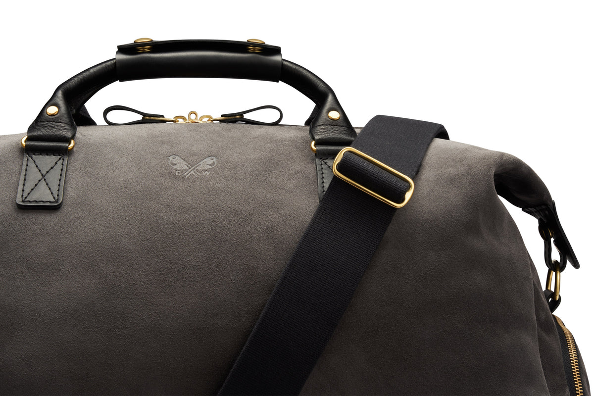 Grey Suede Weekender | Waterproof Weekender Bag – Bennett Winch