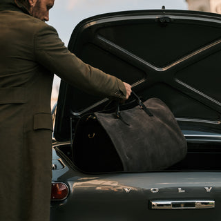 The Suede Suit Carrier Holdall | Storm Grey Garment Duffel Bag ...