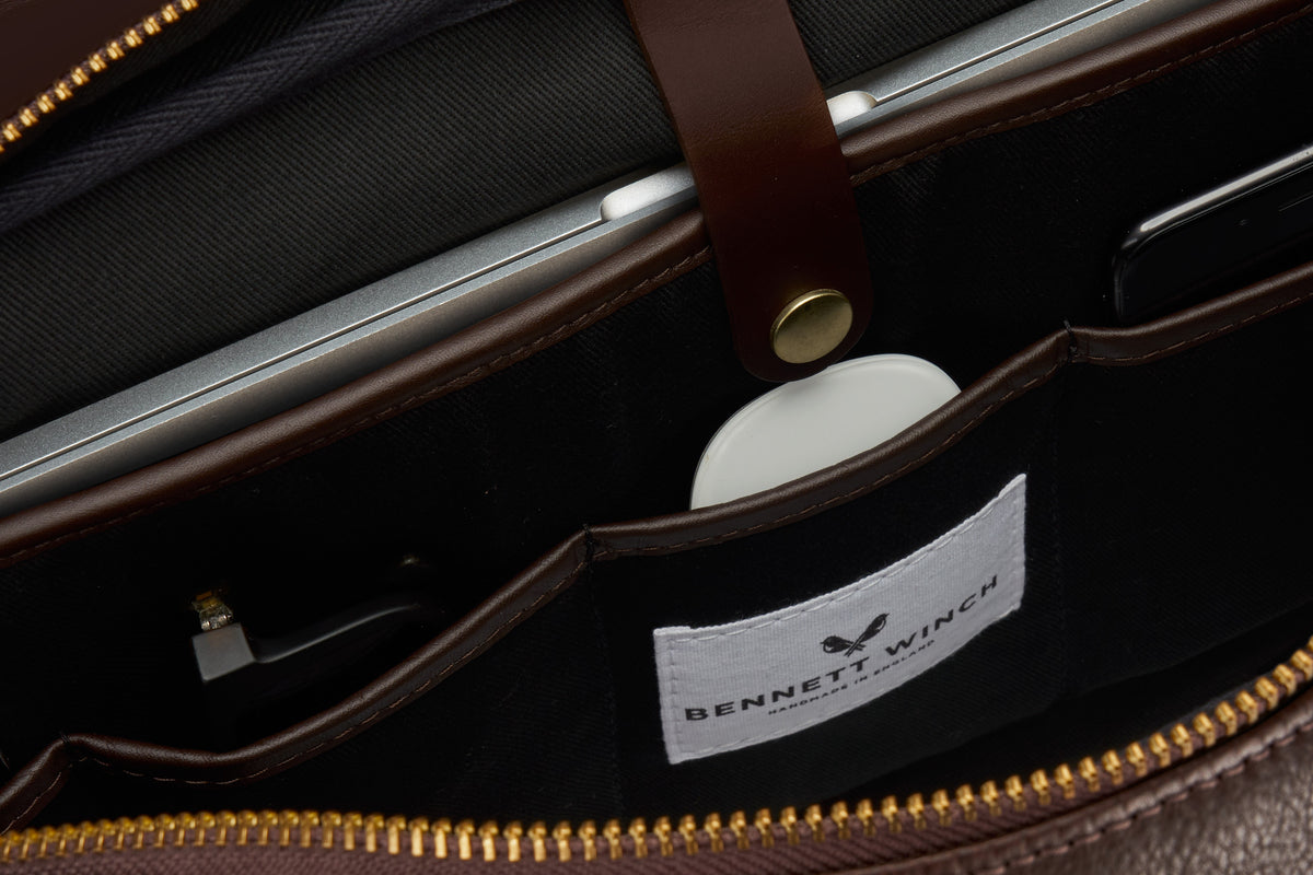 Brown Leather Briefcase | Handmade Genuine Leather | Bennett Winch