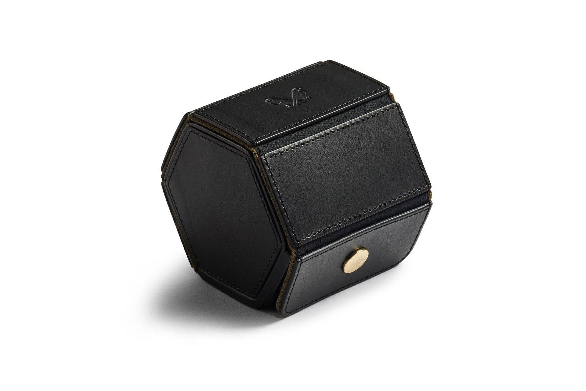 Single Watch Roll | Black Leather Travel Watch Roll | Bennett Winch