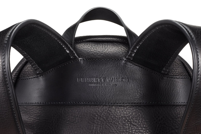 Black Leather Backpack for Men | Handmade Genuine Black Leather ...