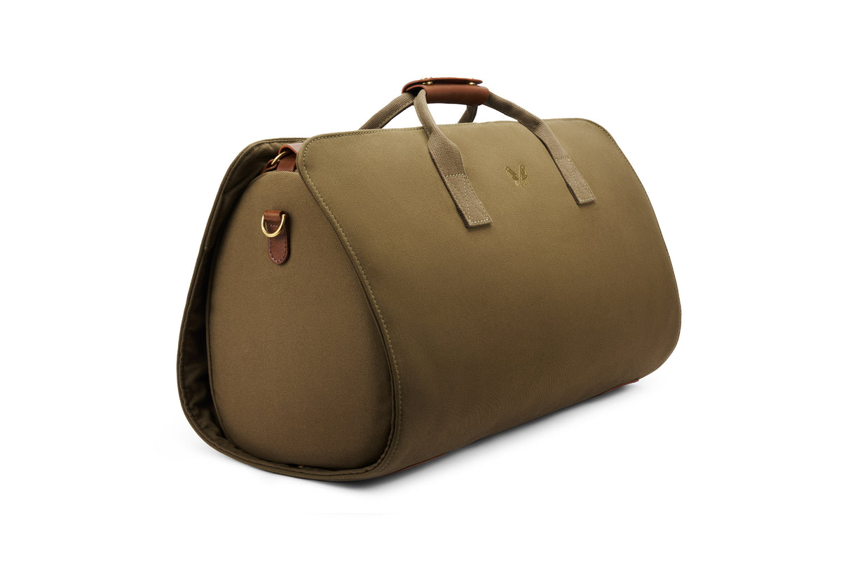 Olive Green Suit Carrier Holdall | Canvas Holdall Bag | Bennett Winch