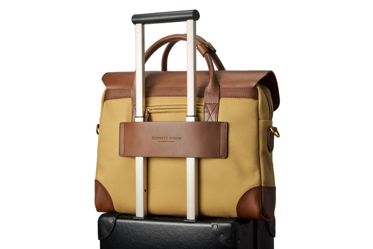 The Brief | Tan Canvas Briefcase | Bennett Winch