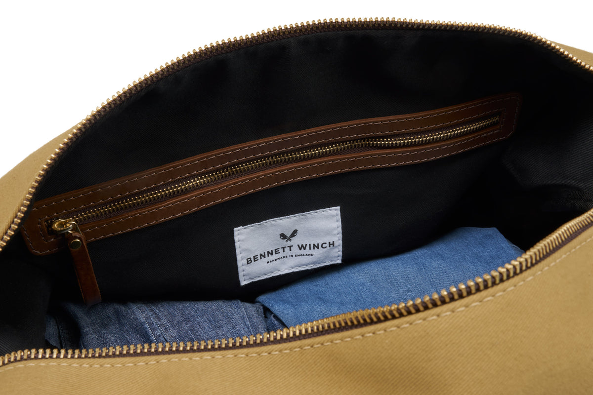 The Weekender | Tan Canvas Weekender | Men's Weekend Bag – Bennett Winch