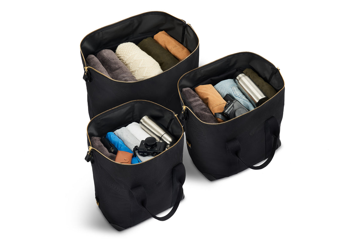 The Cargo Set | Black Luxury Nylon Duffel Bags | Bennett Winch